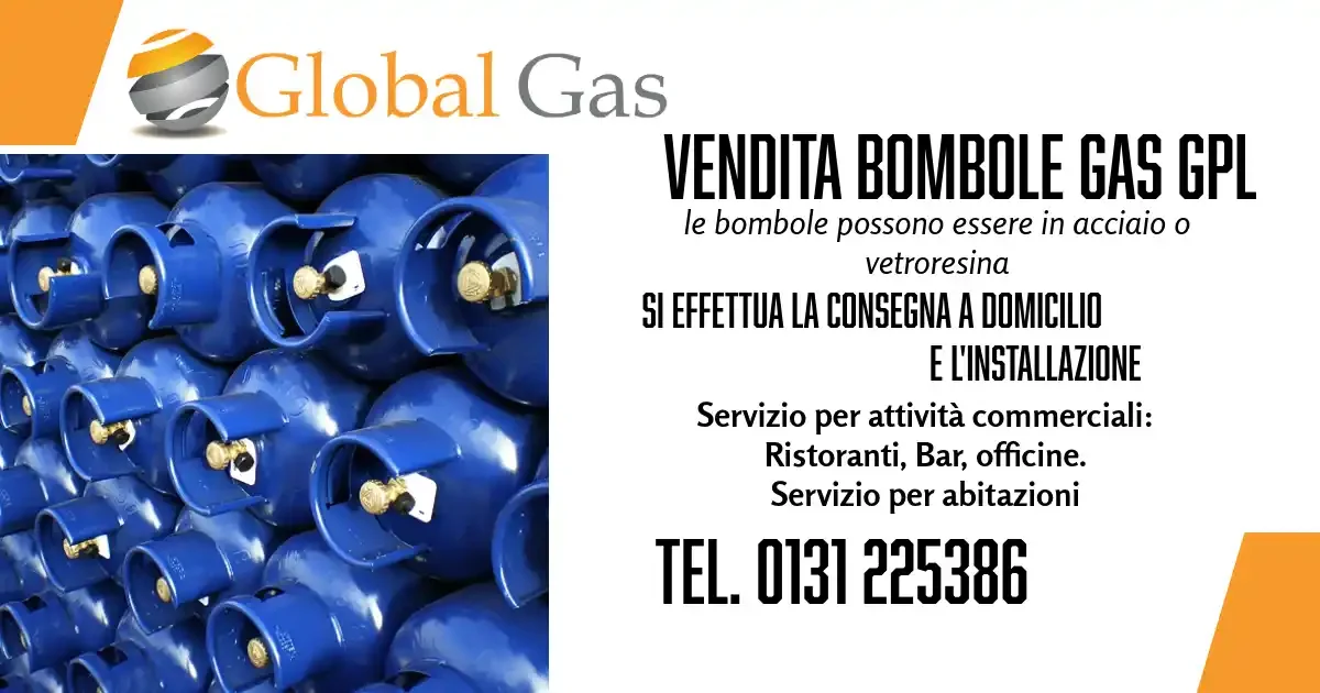 Vendita bombole gas GPL ad Alessandria 0131 225386 | Global Gas